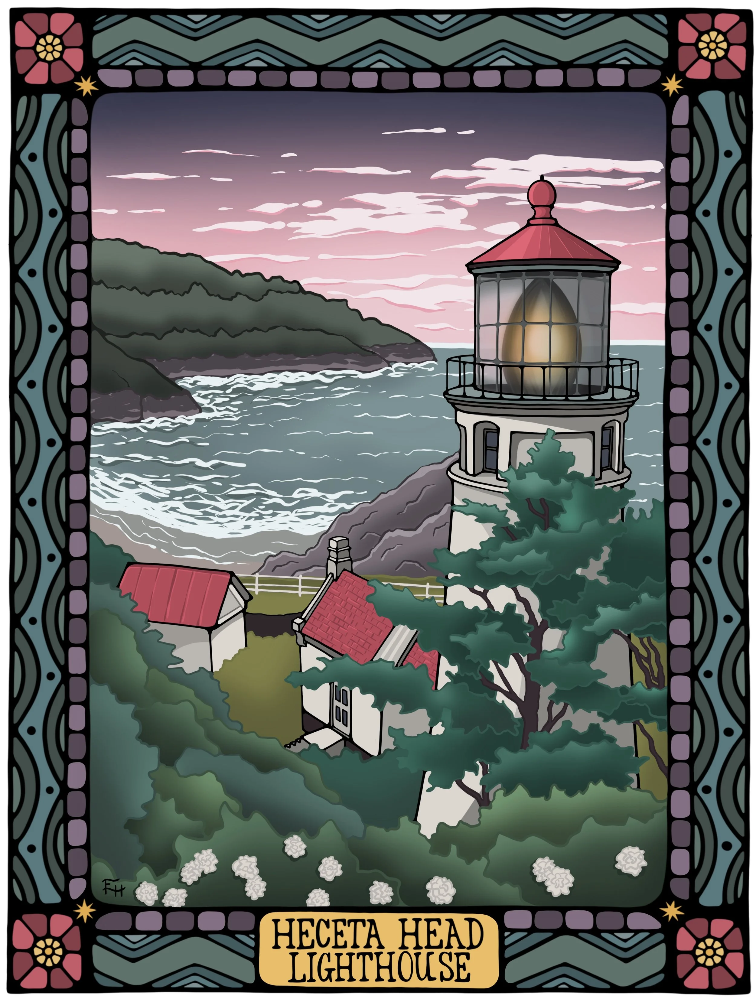 Heceta Head Lighthouse — Eliza Illustrated