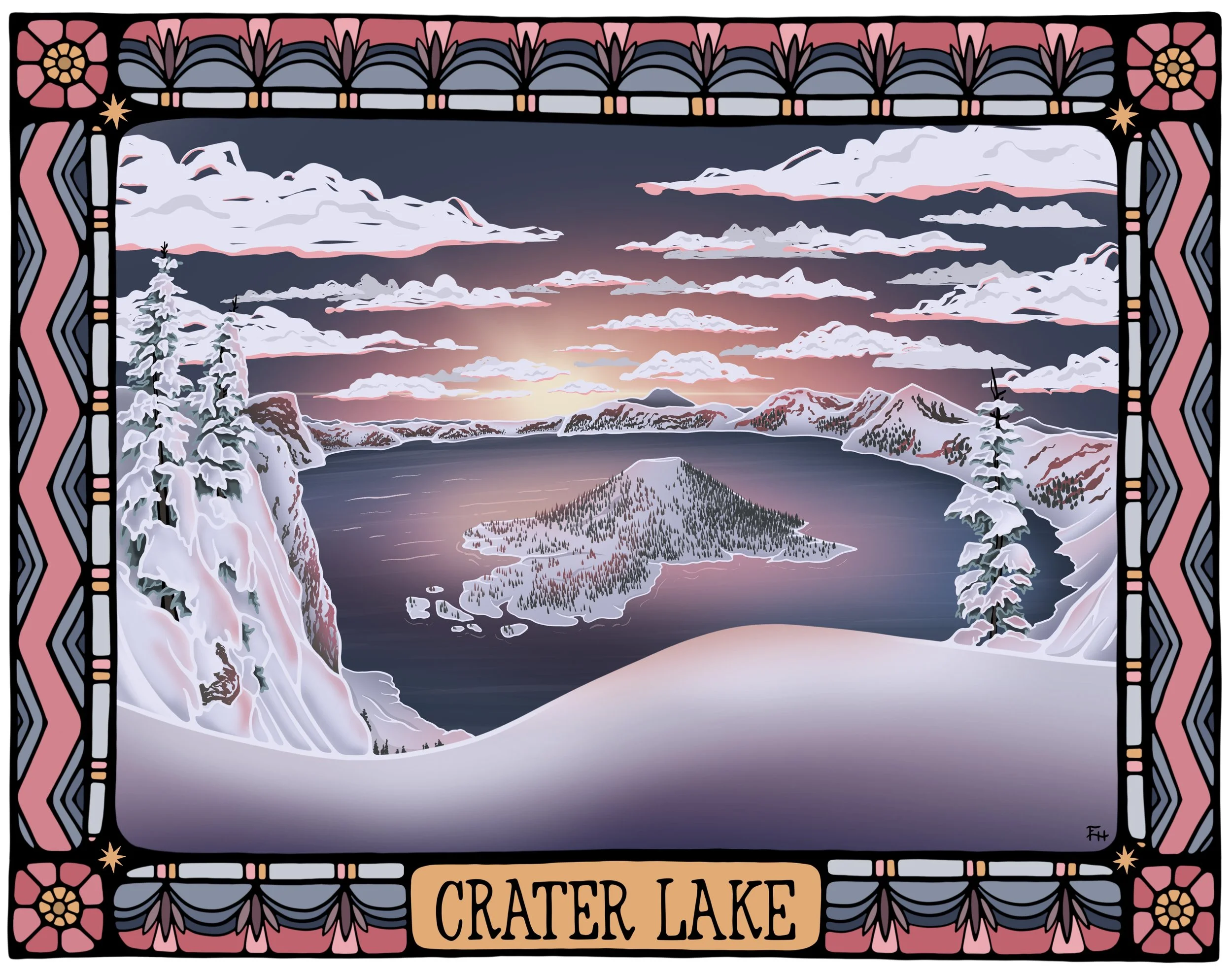 Crater Lake — Eliza Illustrated