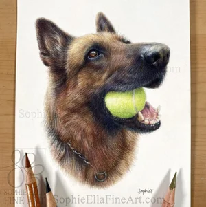 Incredibly Realistic Dog Pet Portraits from Photos | Sophie Ella Fine ...