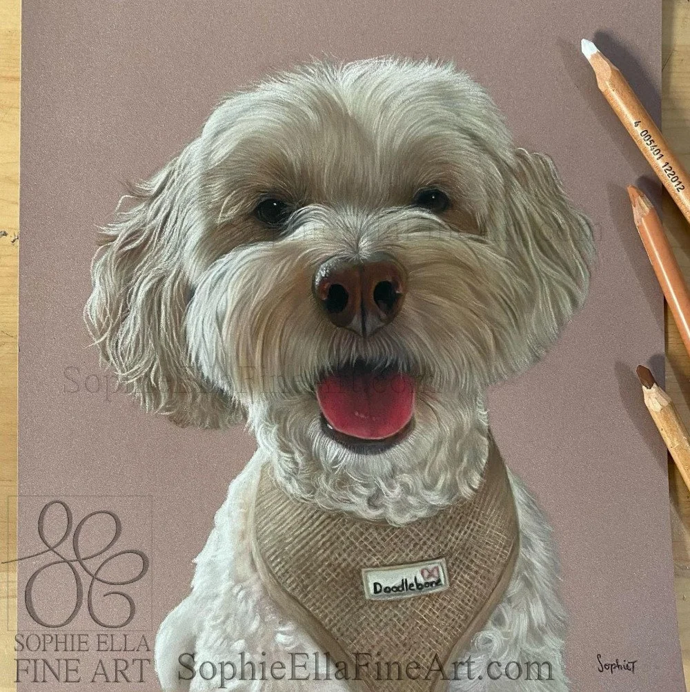 Incredibly Realistic Dog Pet Portraits from Photos | Sophie Ella Fine ...