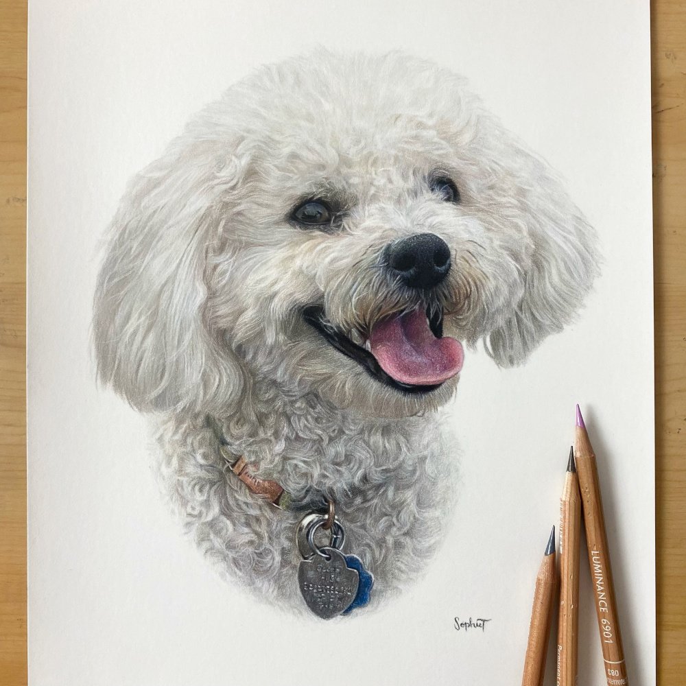 Incredibly Realistic Dog Pet Portraits from Photos | Sophie Ella Fine ...