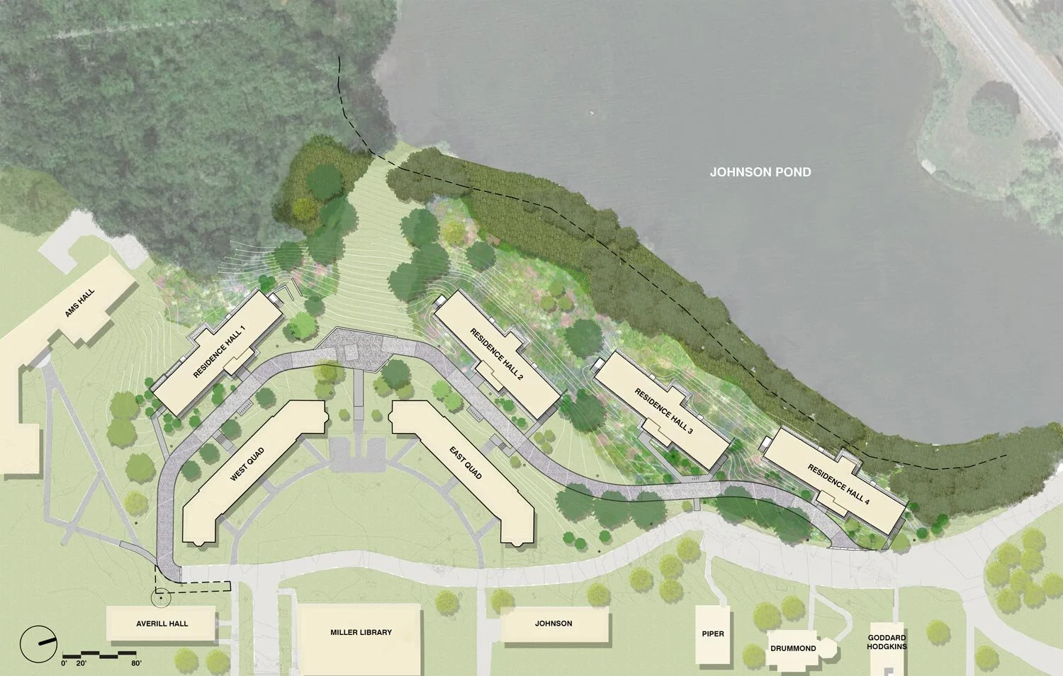 Colby College Johnson Pond Housing — Klopfer Martin Design Group