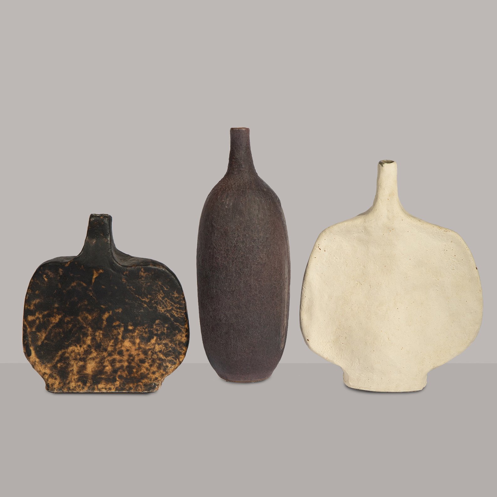 Studio pottery tea cup, saucer and plate set — Relic London