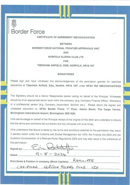 Border Force - GAR — Norfolk Gliding Club