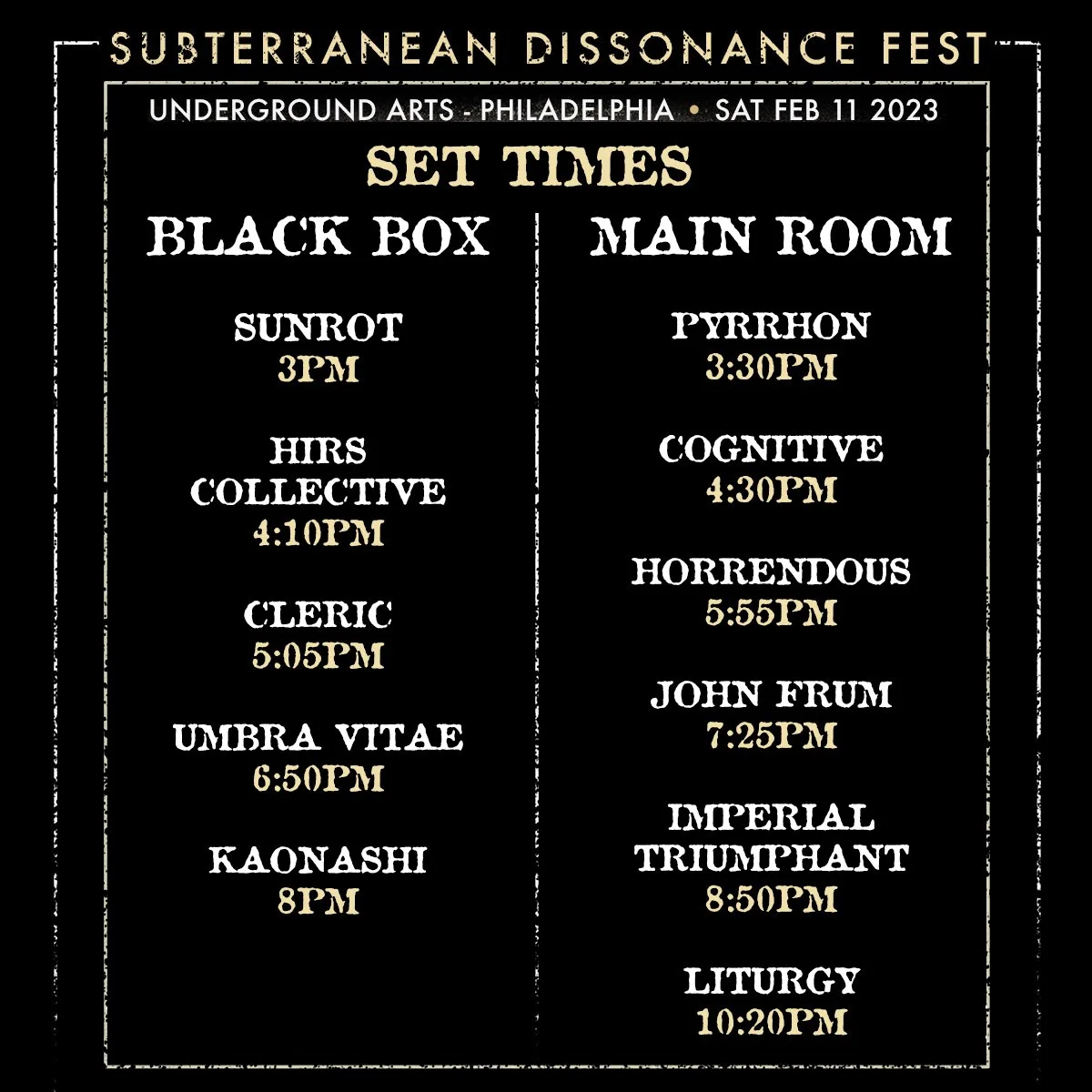 Subterranean Dissonance Fest