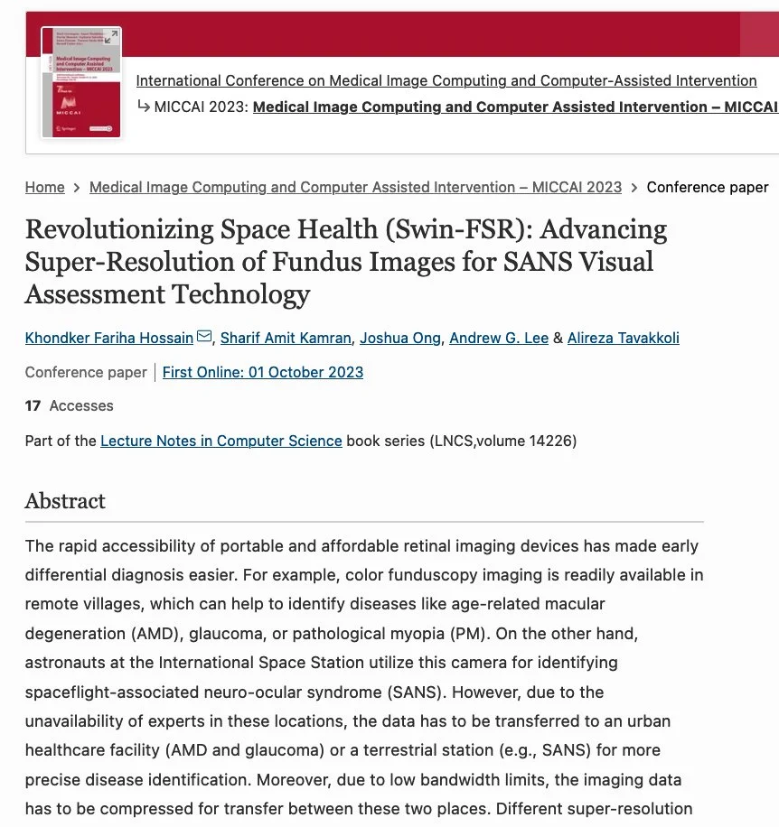 Dr. Joshua Ong, MD. Resident Physician | Space Medicine Researcher ...