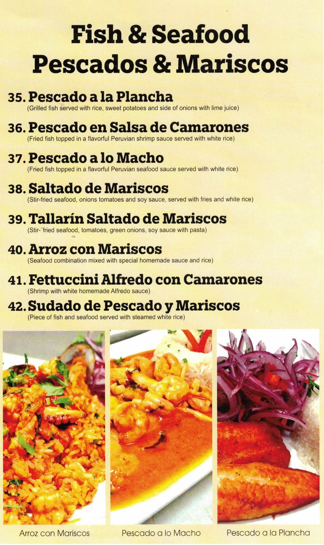Menu Lima Limon Peruvian Restaurant Menu Lima Limon Peruvian Restaurant