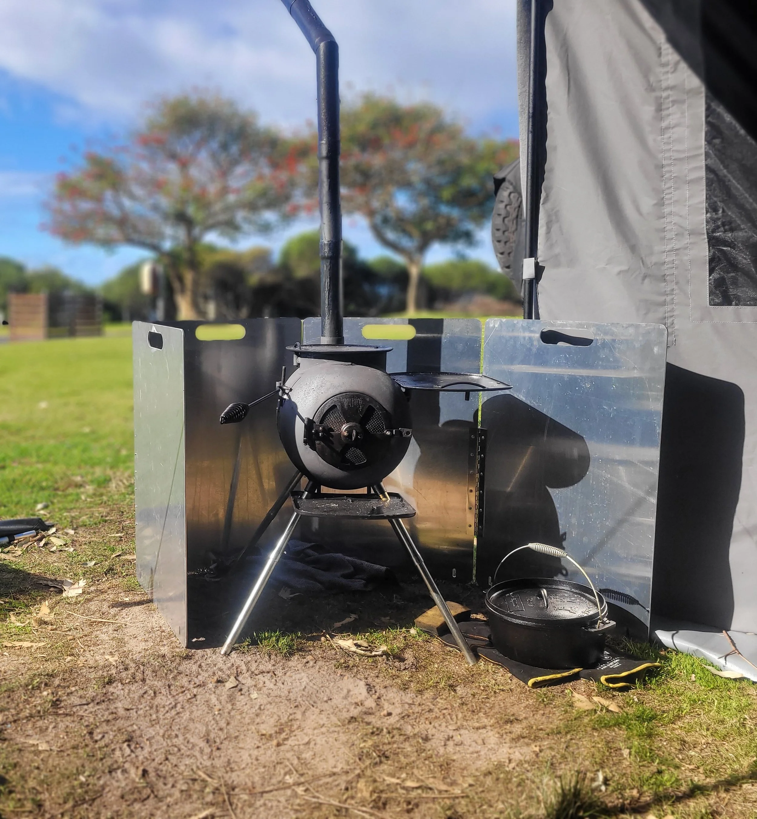 Fire Reflector and Wind Barriers