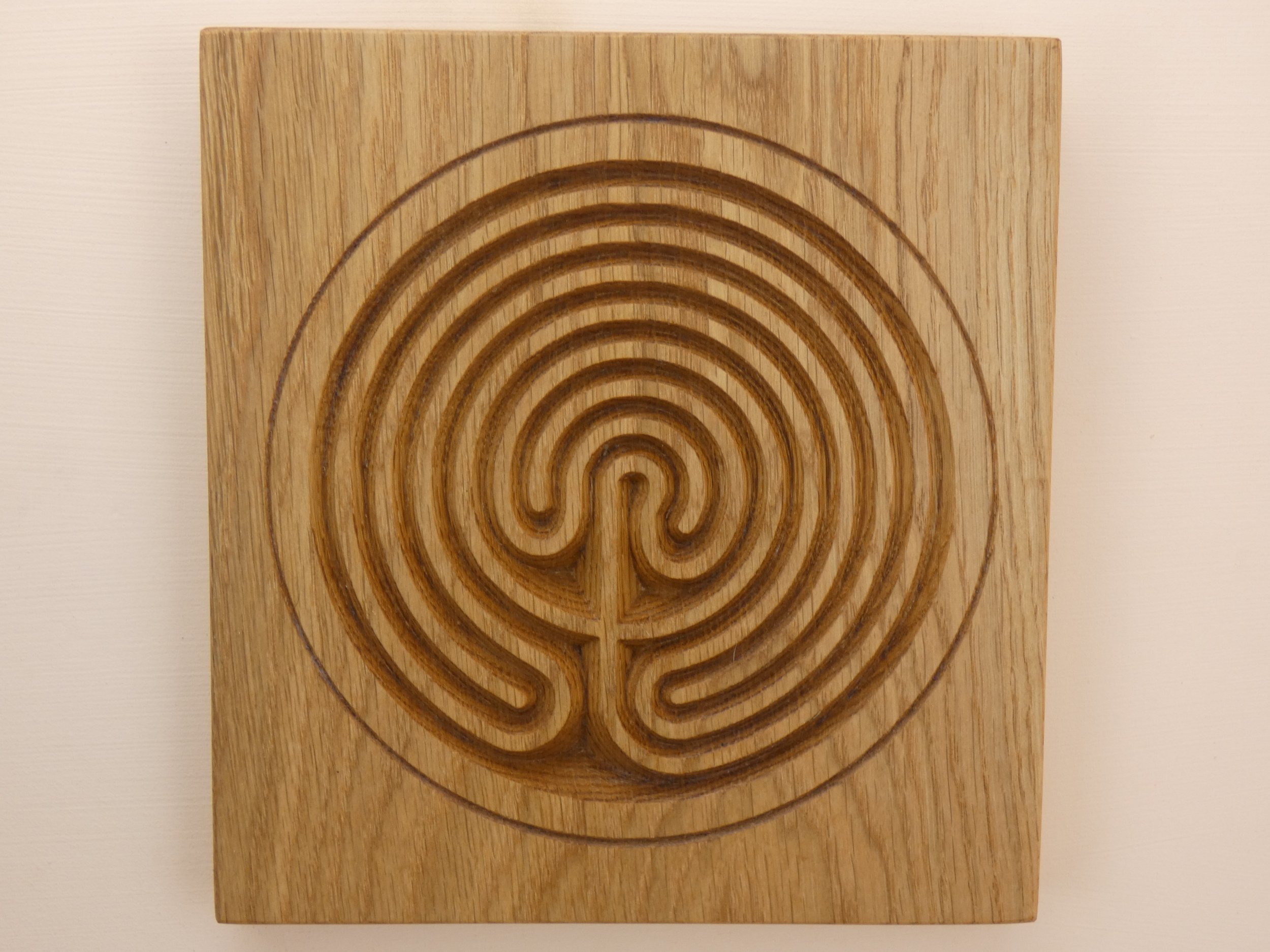 Cretan Maze - Labyrinth - Carved Oak Wood Wall Hanging — The Grain ...