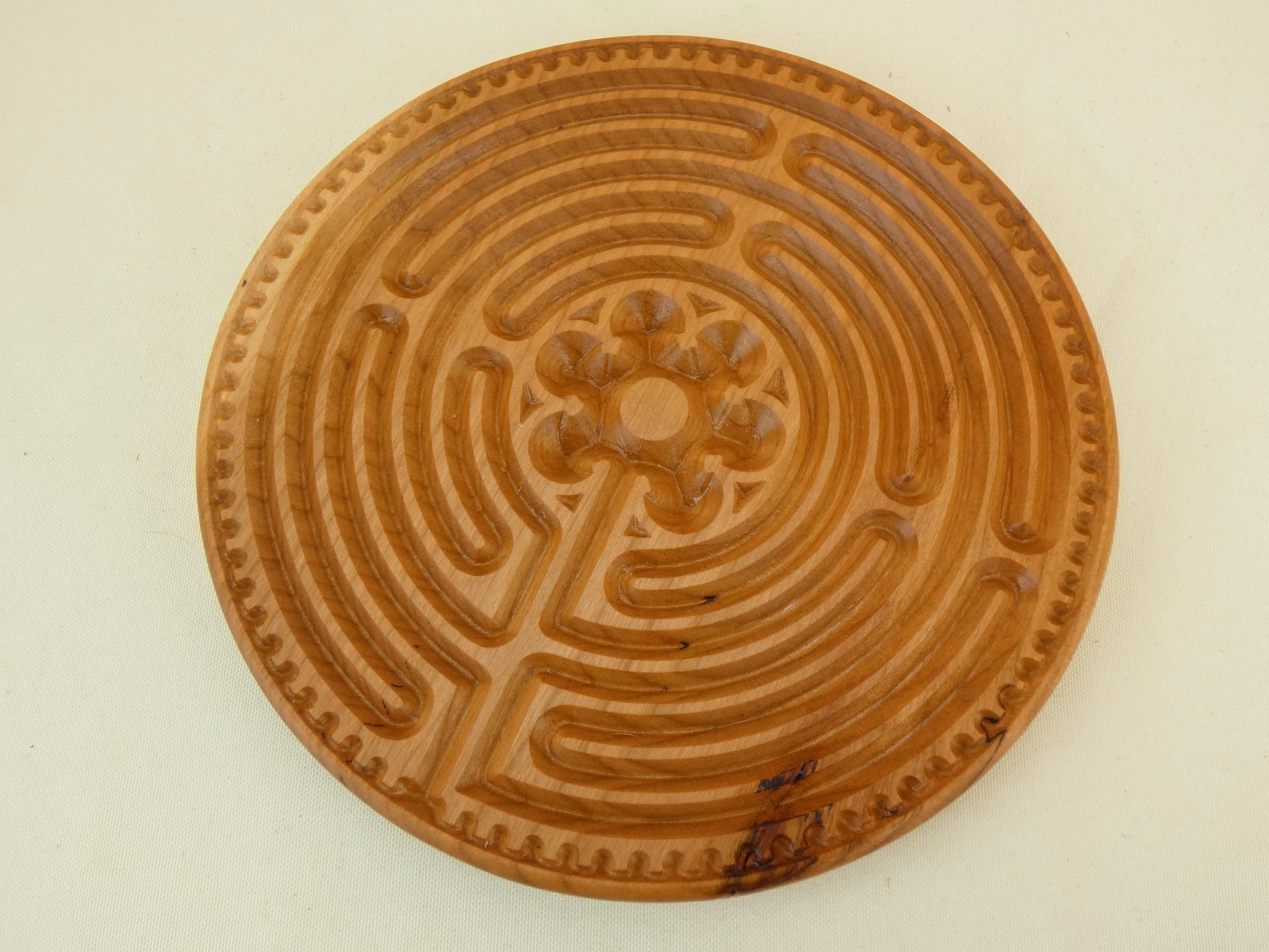 Chartres Round Cherry Wooden Mediation Finger Labyrinth — The Grain ...