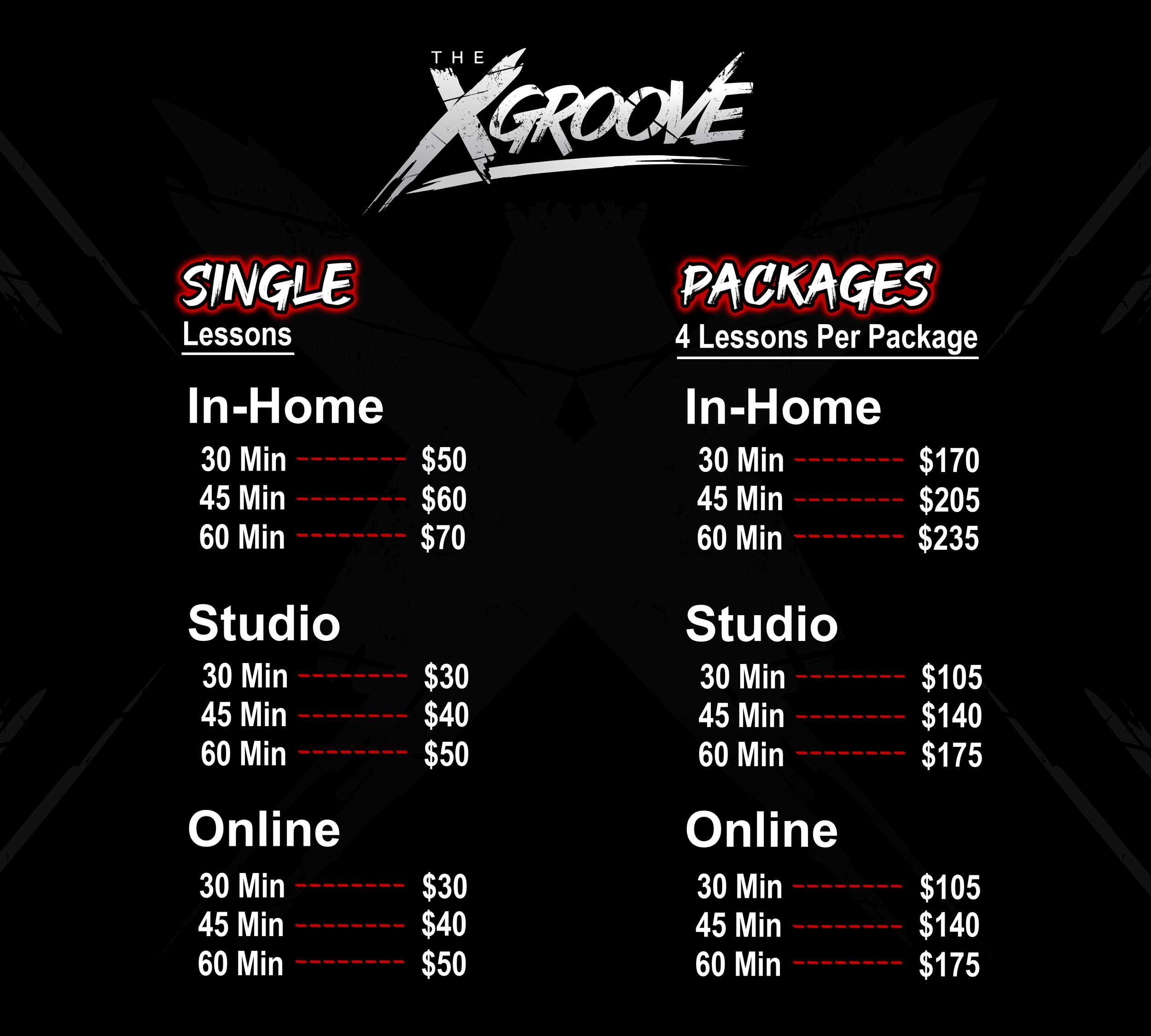 Pricing and Scheduling for Drum Lessons — The Xgroove