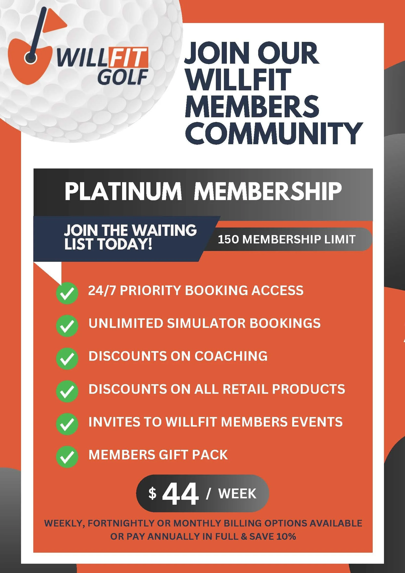 Session Pricing — Willfit Golf Pty Ltd