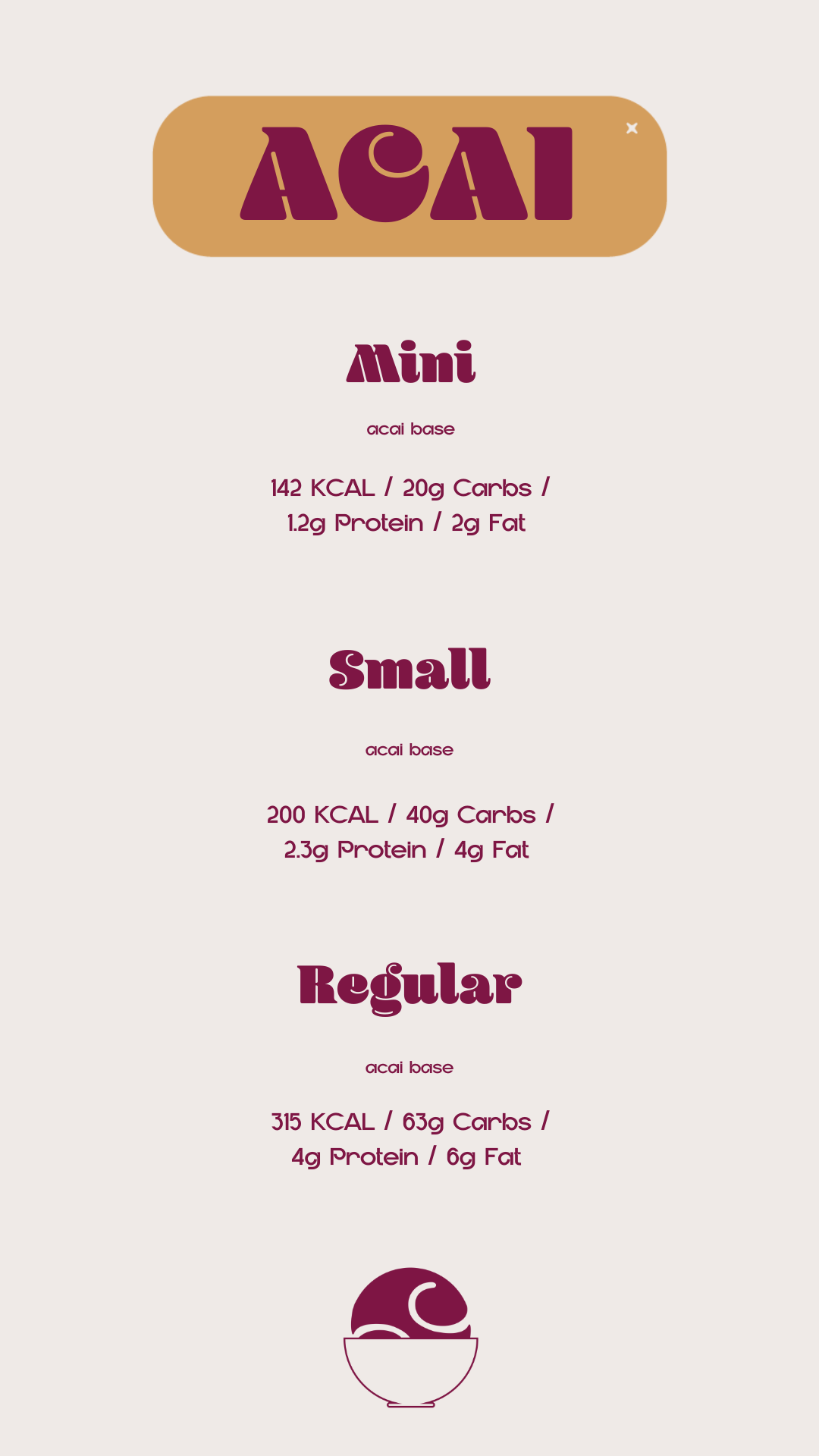 Nutrition Facts — Say Suco