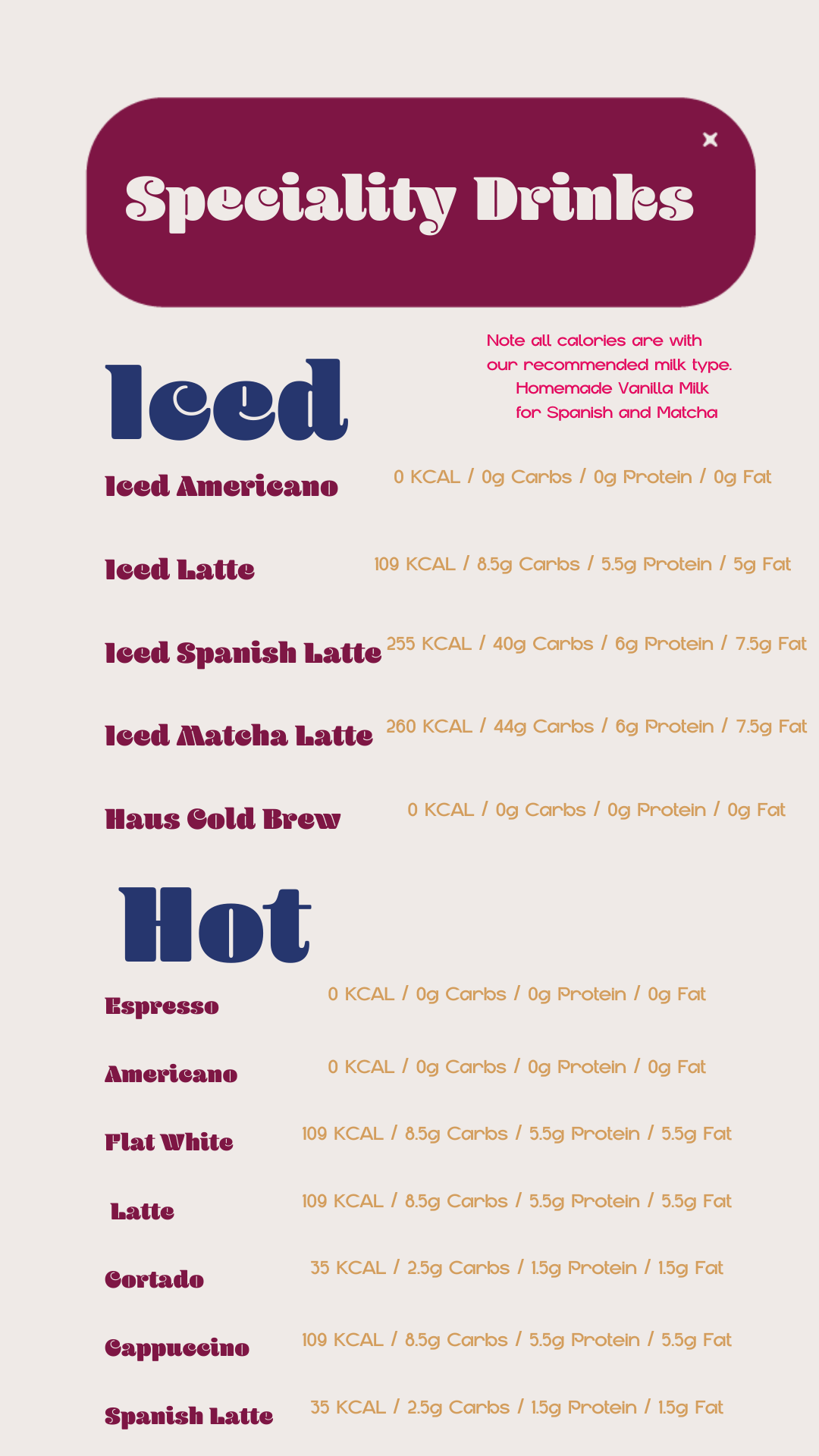 Nutrition Facts — Say Suco