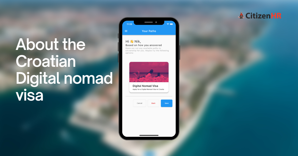 About the Croatian Digital nomad visa — CitizenHR