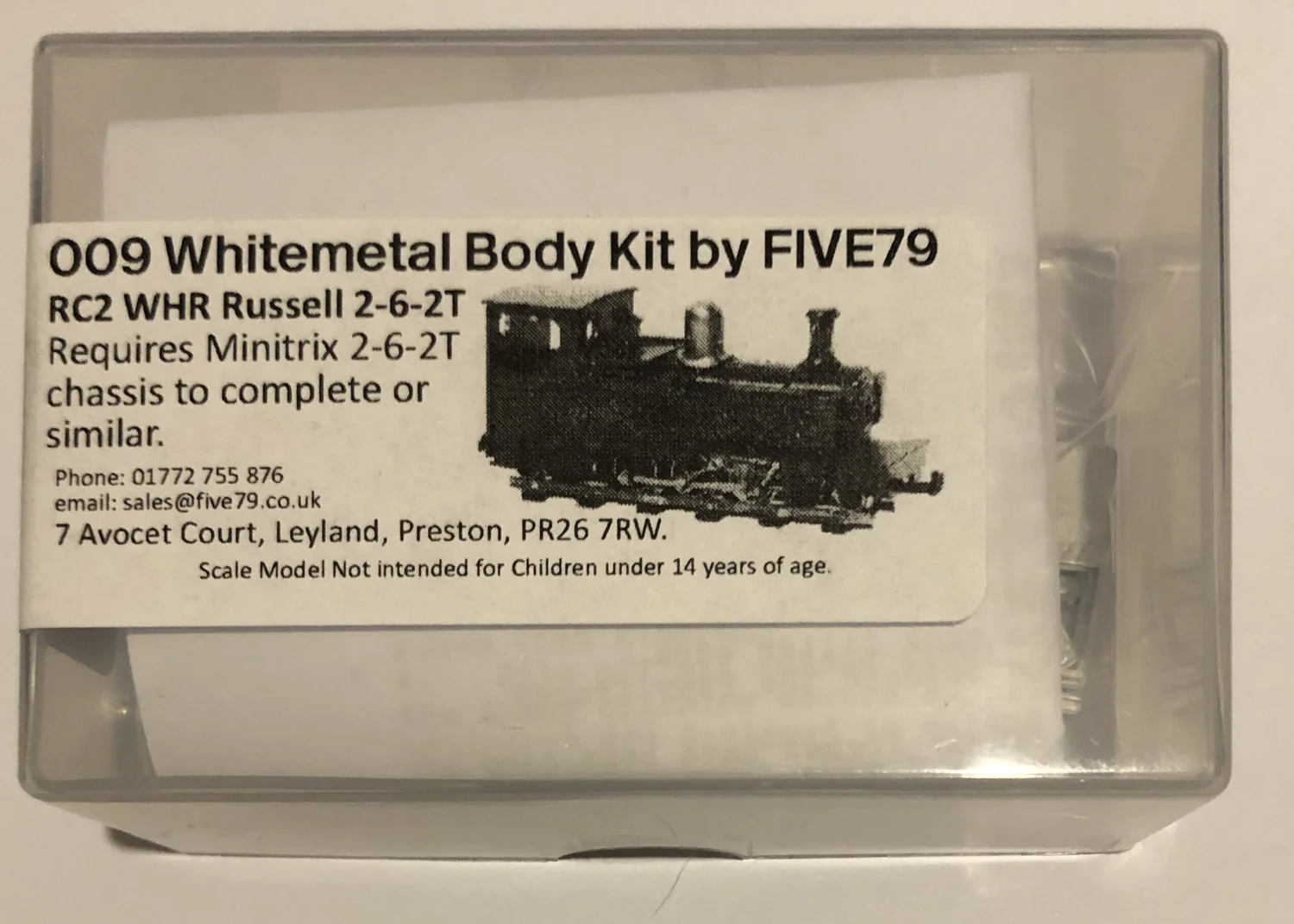RC14 - NWNGR 'Snowdon Ranger' 0-6-4T body kit — Chivers Finelines