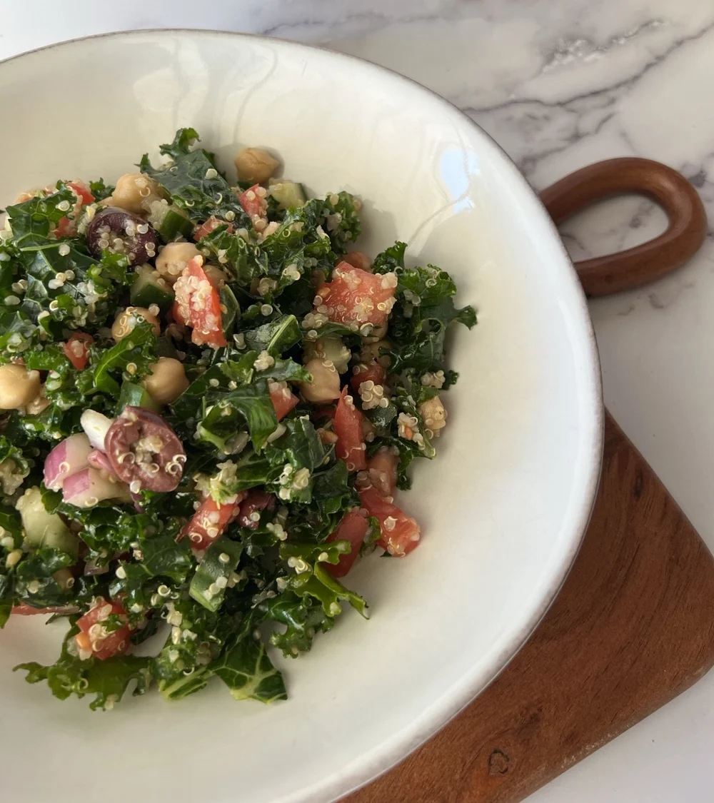 BEST GREEK KALE SALAD — Brandie Evans