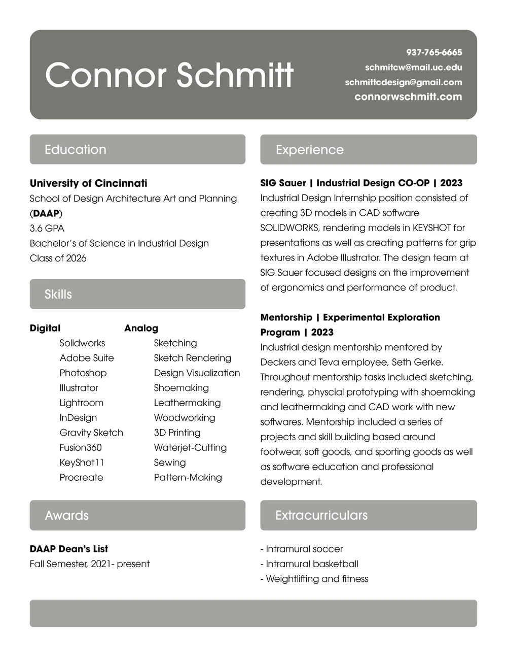 Resume — Connor Schmitt