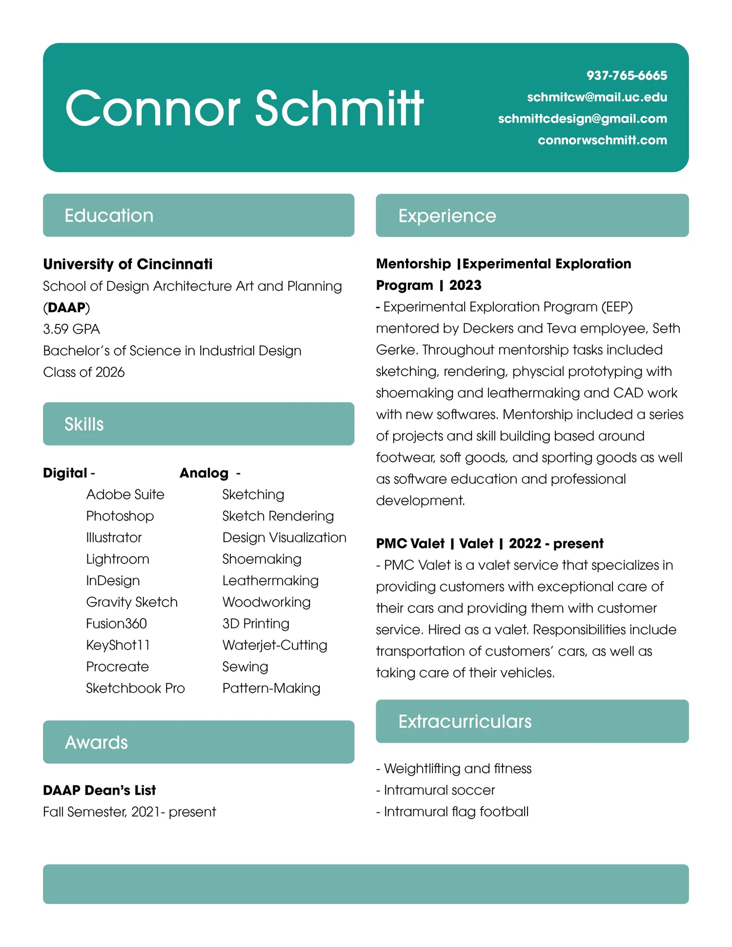 Resume — Connor Schmitt