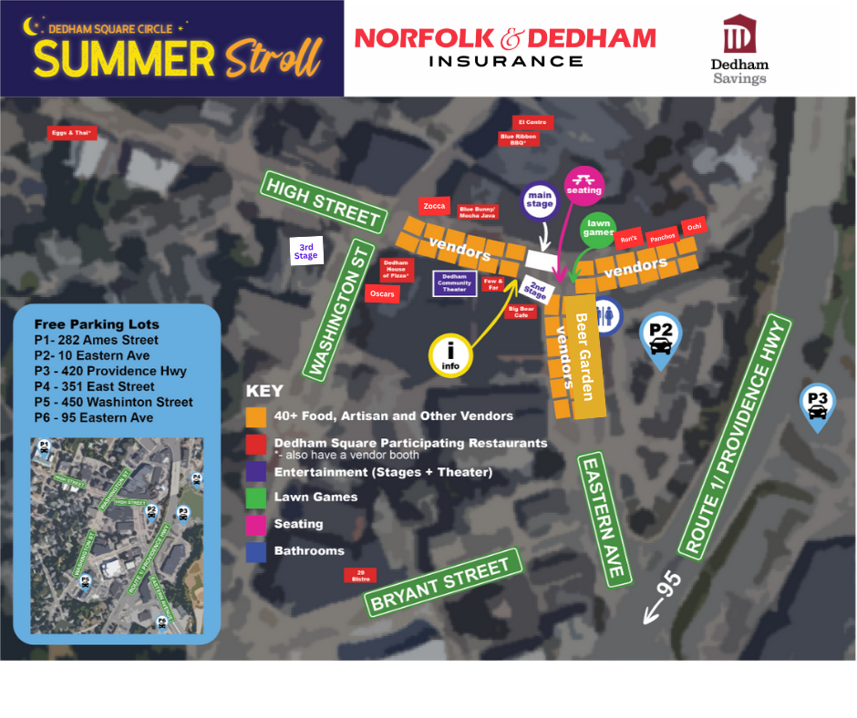 Summer Stroll Map — Dedham Square Circle