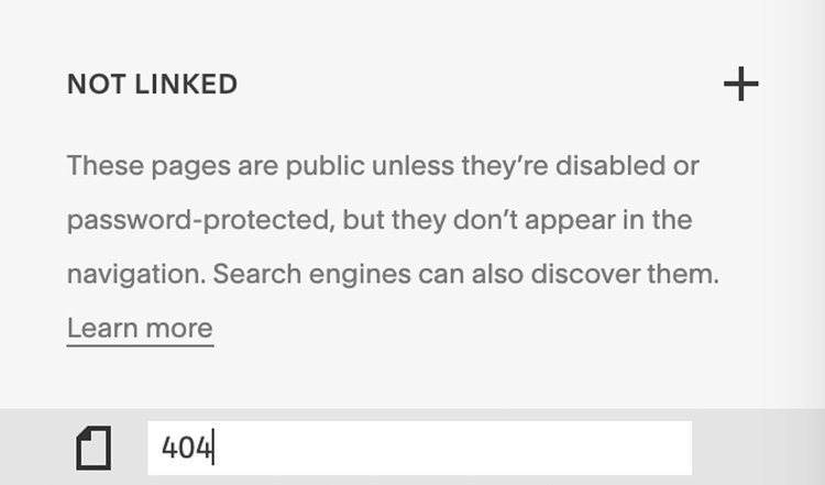 How to create a custom 404 page on Squarespace