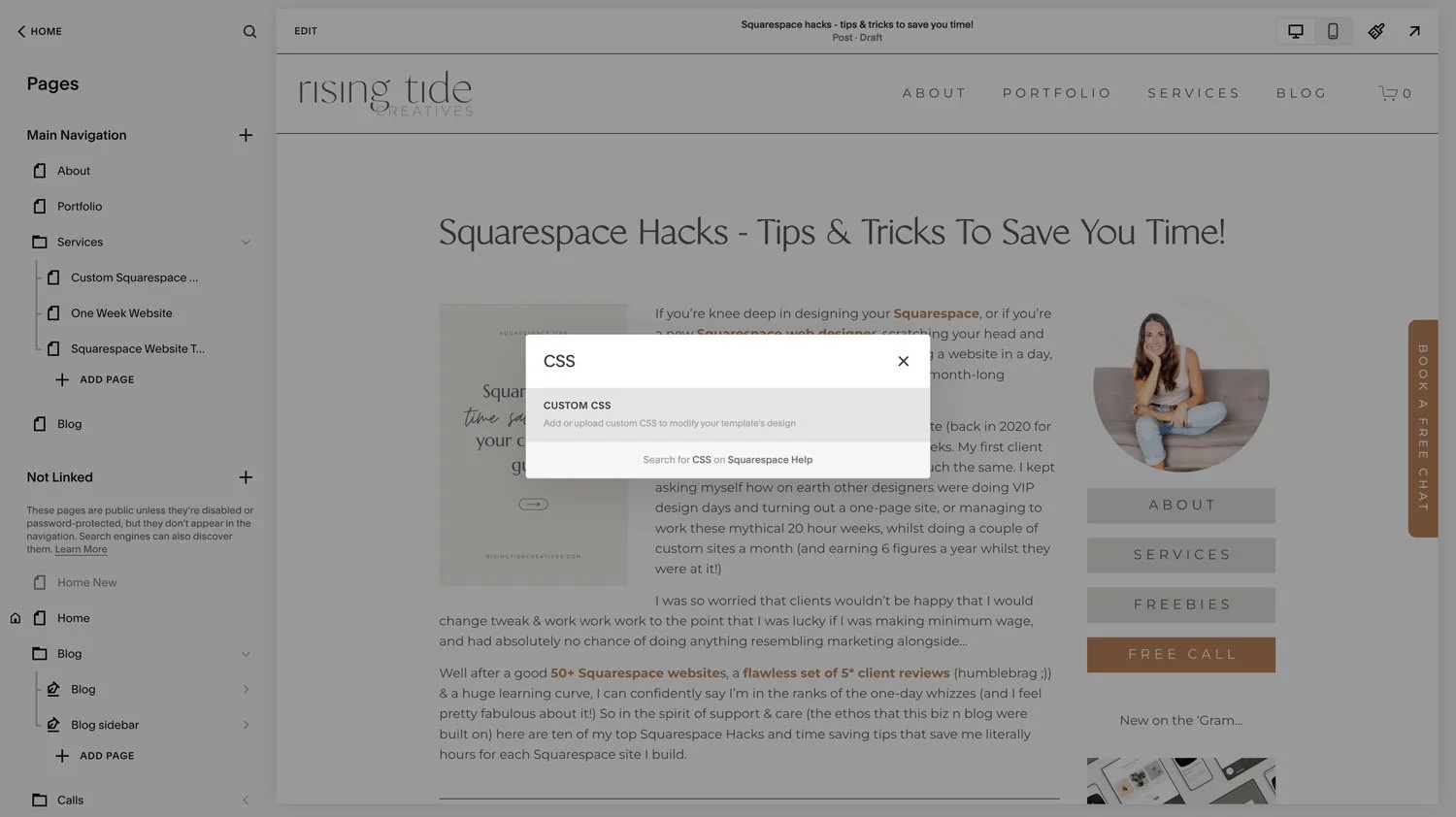 How to add a Squarespace dropdown menu in your navigation!