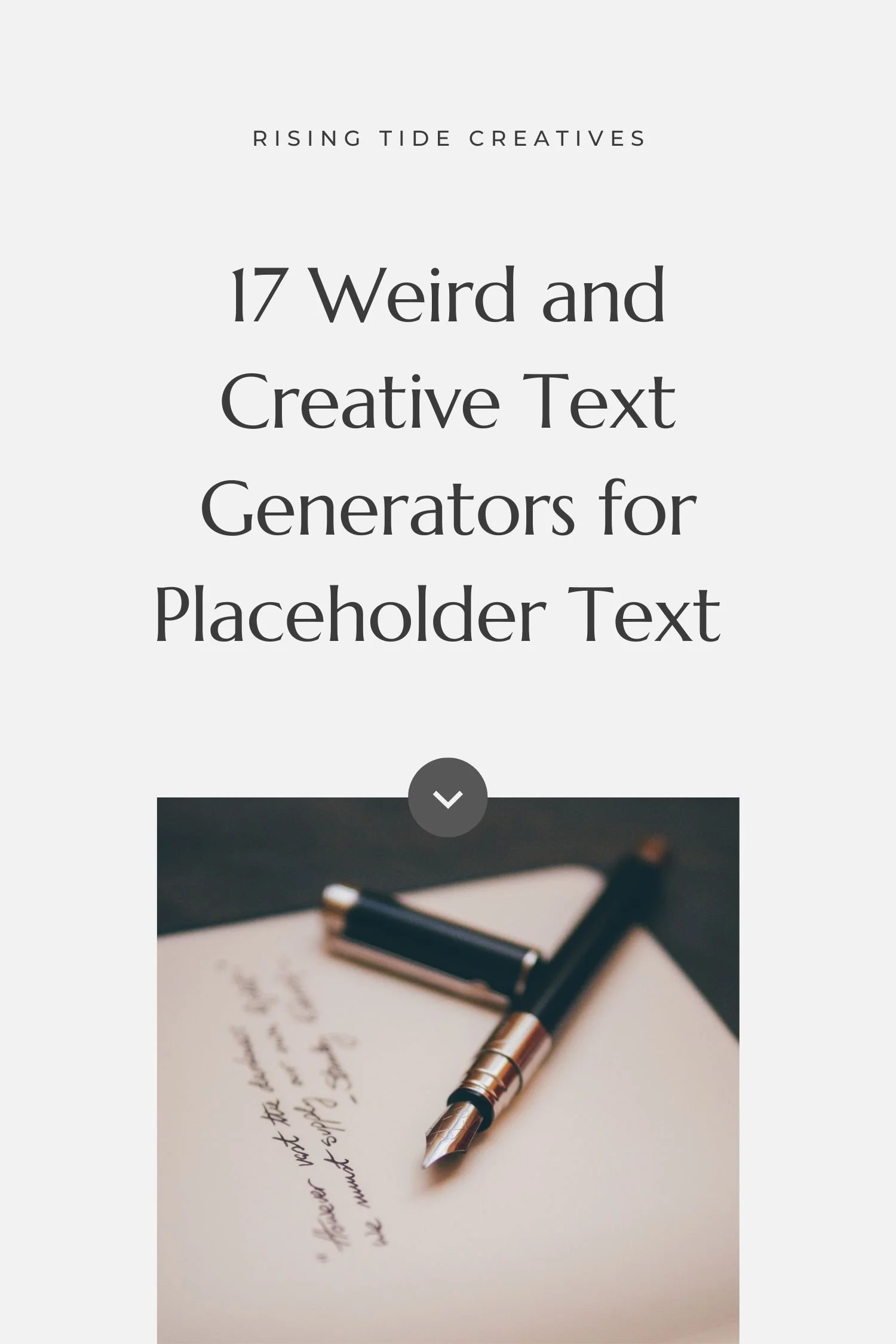 17 Weird and Creative Text Generators for Placeholder Text and Filler Words