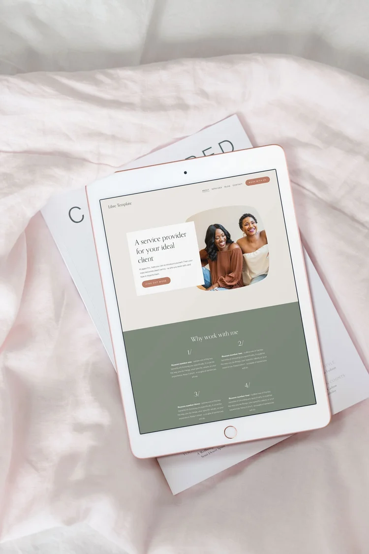 Free Template for Squarespace, Perfect for Small, Service Based Businesses