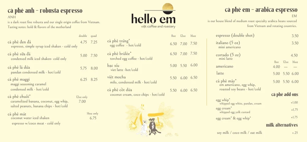 Menu — Hello Em Website