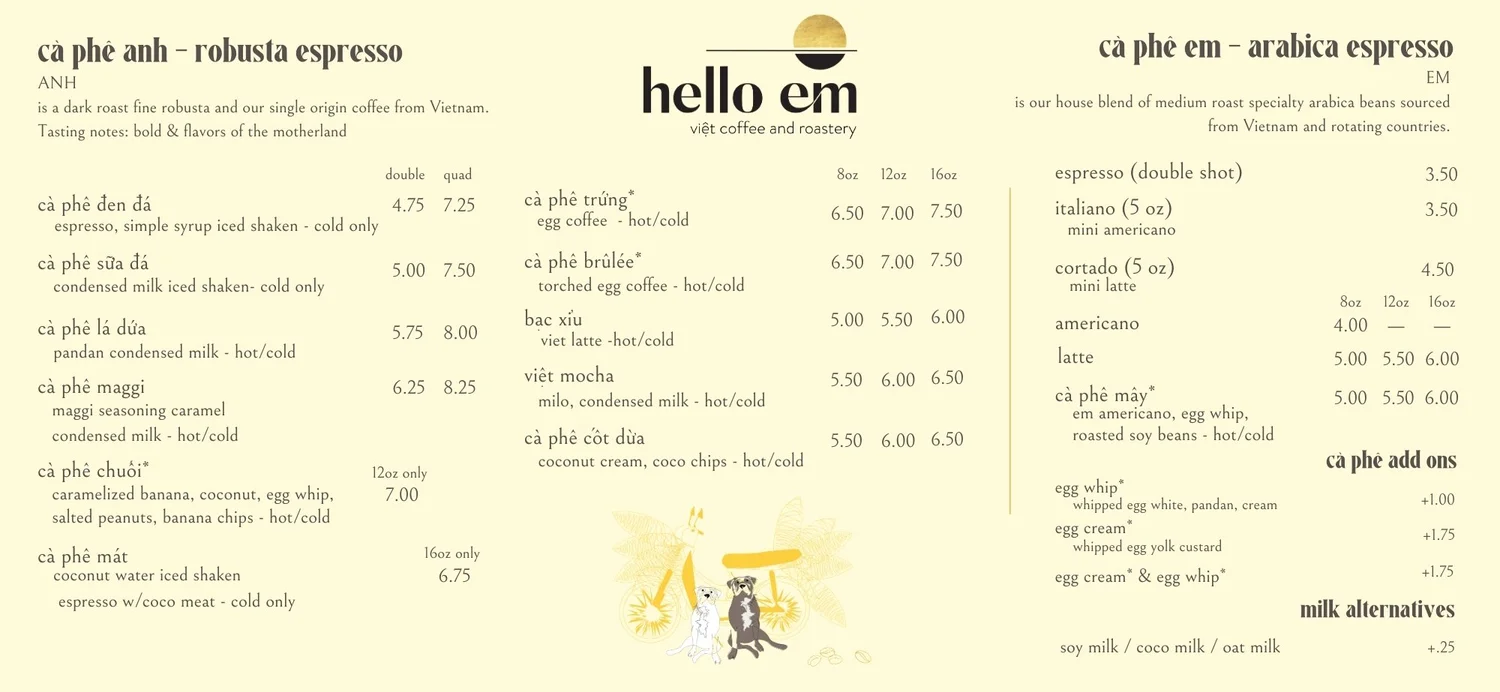 Menu — Hello Em Website