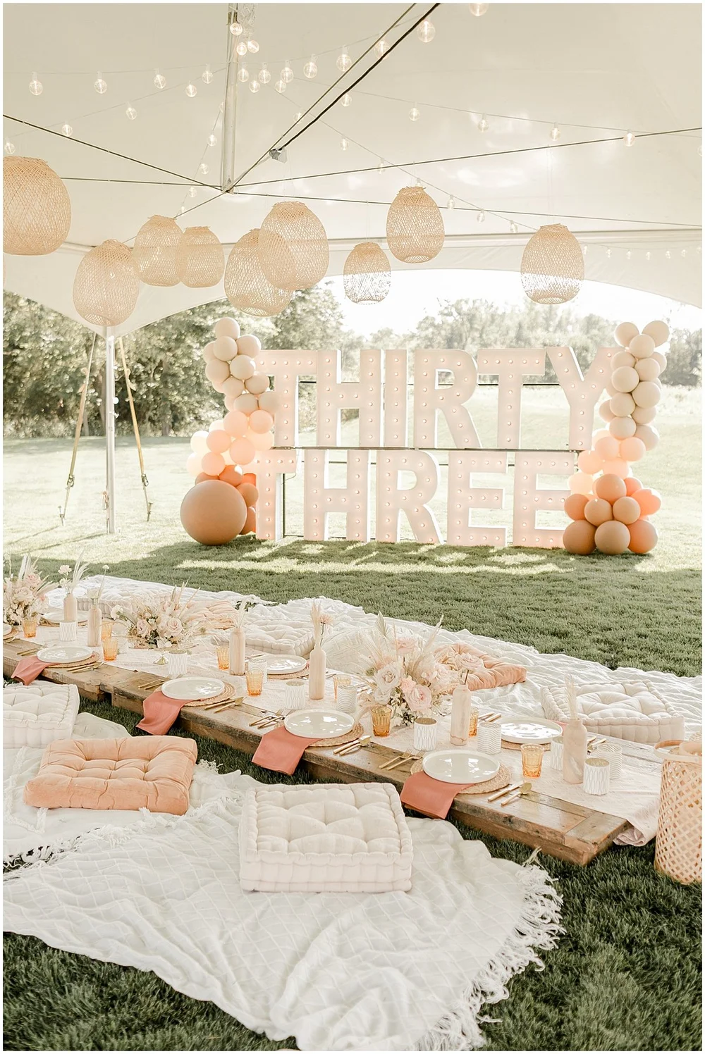 Thirty Three! A Tented Boho Birthday Picnic — AlphaLit Iowa