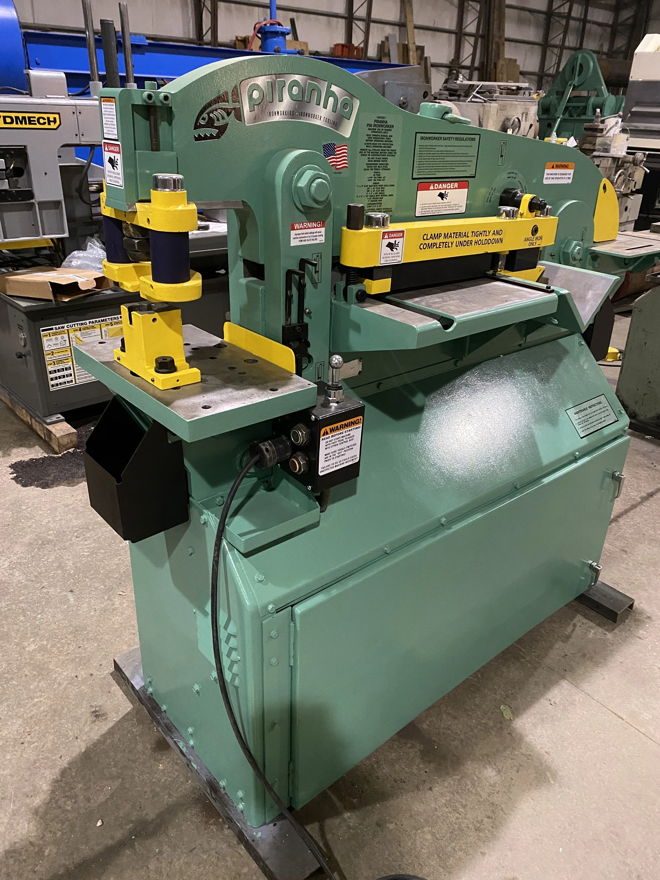 50 ton Piranha Hydraulic Ironworker | Model P50 For Sale — NS Machine