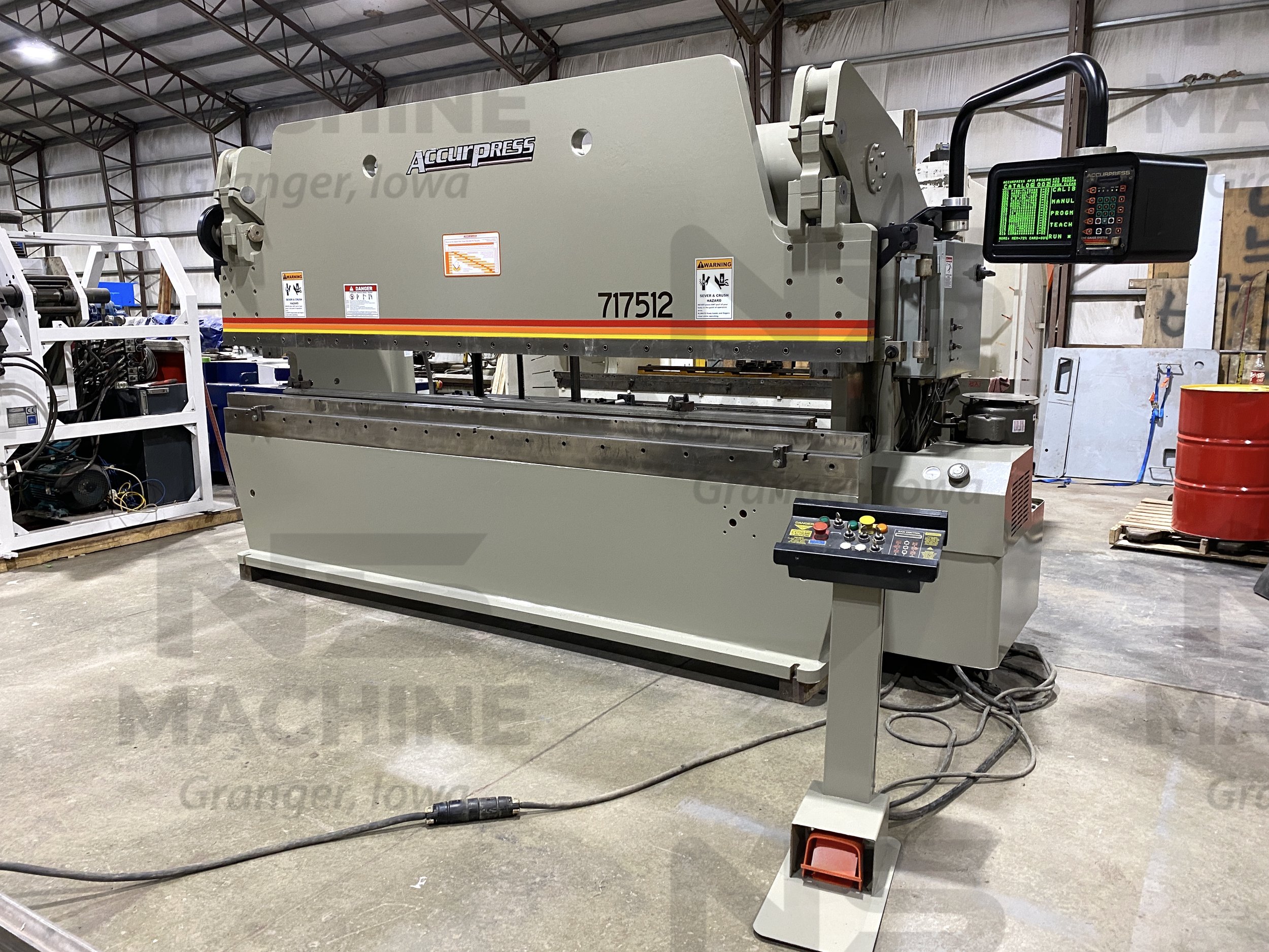 CNC Press Brake For Sale: 175 ton Accurpress Model 717512 | NS Machine ...