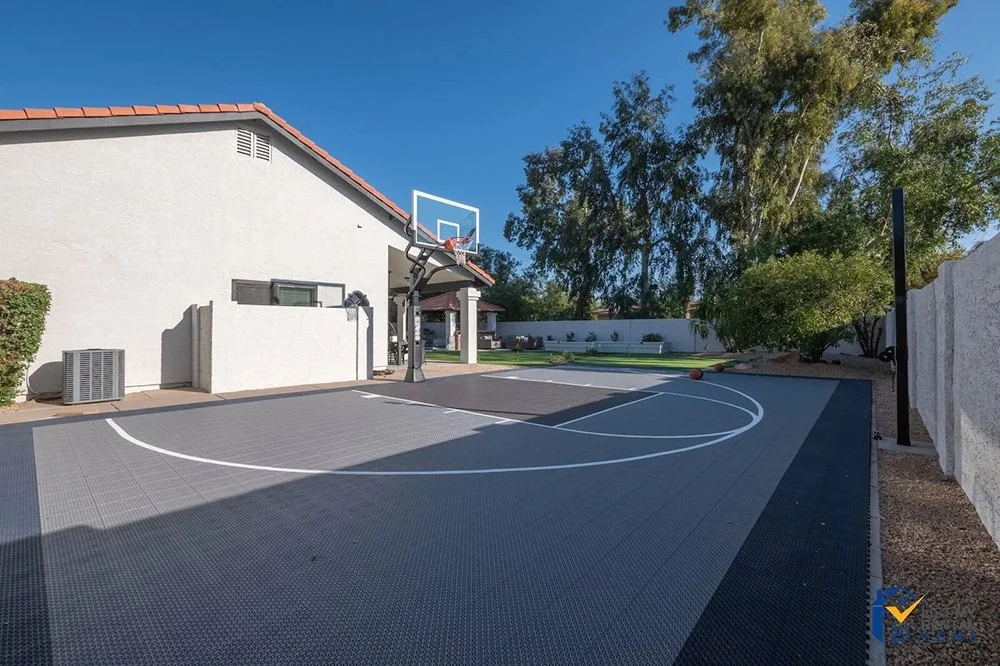 Outdoor Sport Court Flooring and Lighting & Basketball Court Contractor ...