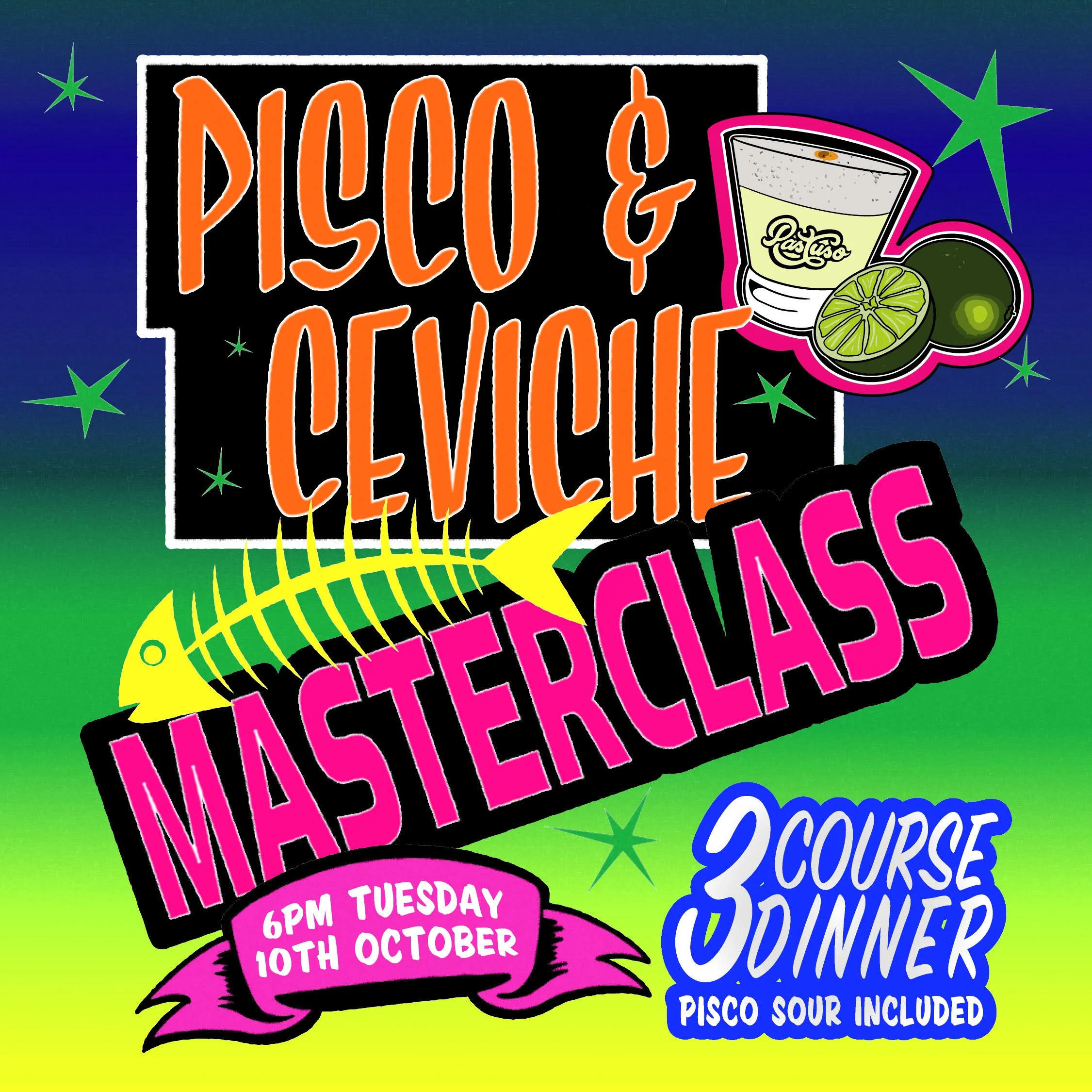 Pisco & Ceviche Masterclass — Pastuso