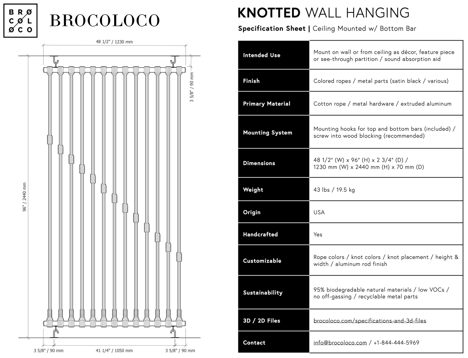 KNOTTED DOUBLE Wall Hanging