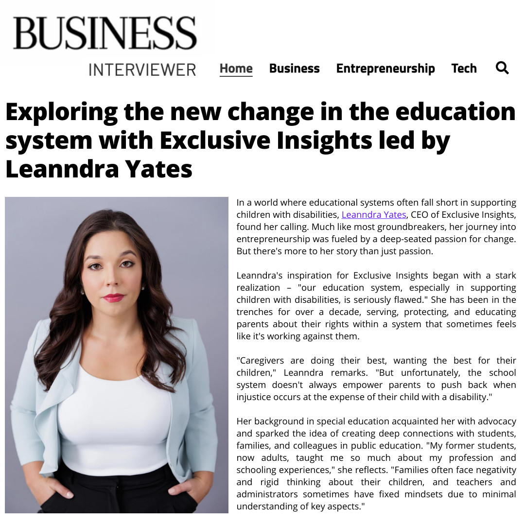 Media — Special Education Advocate - Family Education - Instructional ...