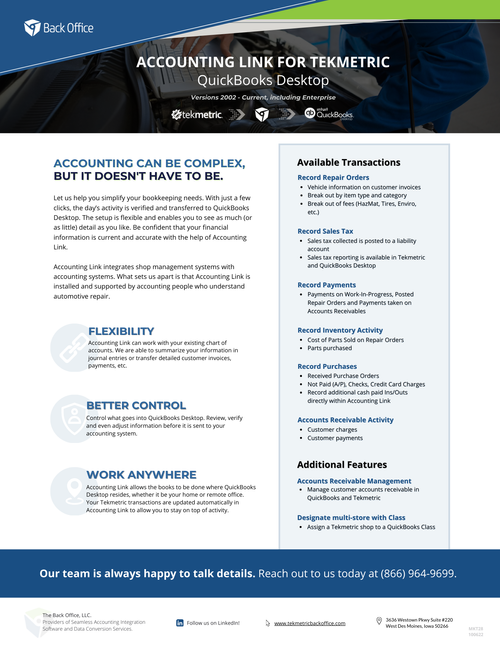 Accounting Link Desktop — Back Office - Accounting Automation