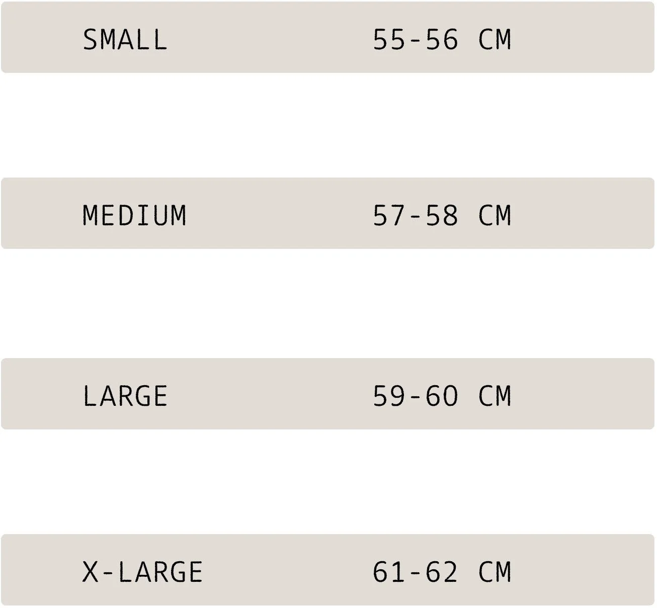 SIZE CHART — BASK AND GROOVE