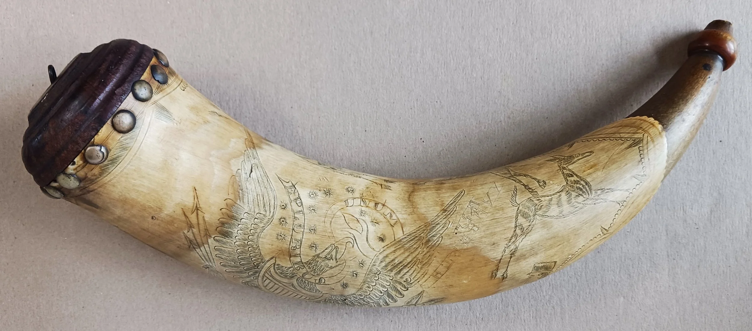 A “Mixed” Powder Horn by Stark and Timothy Tansel © — Kentucky Gunmakers