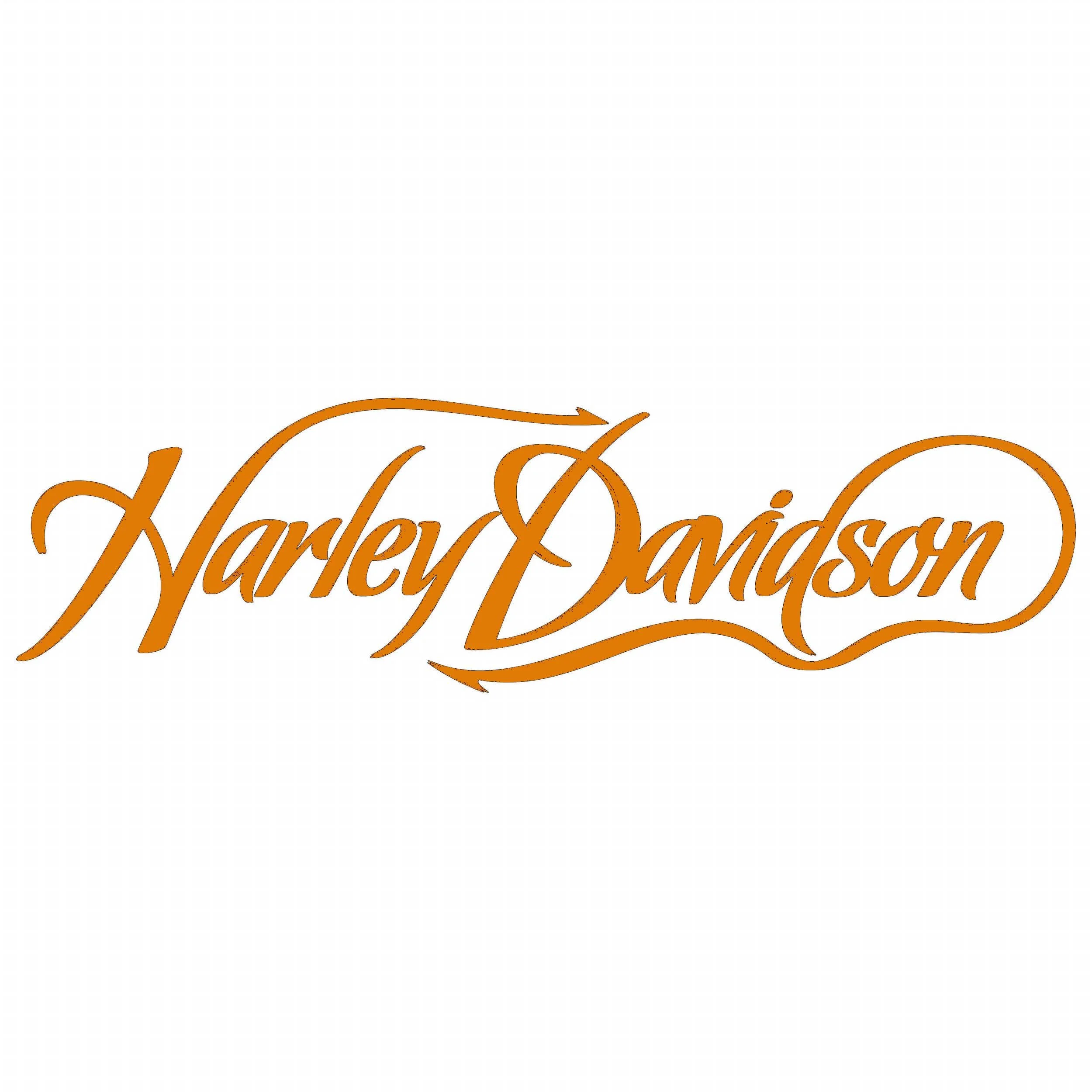 Harley Davidson words in script decal sticker — Custom T-Shirts, Decals ...