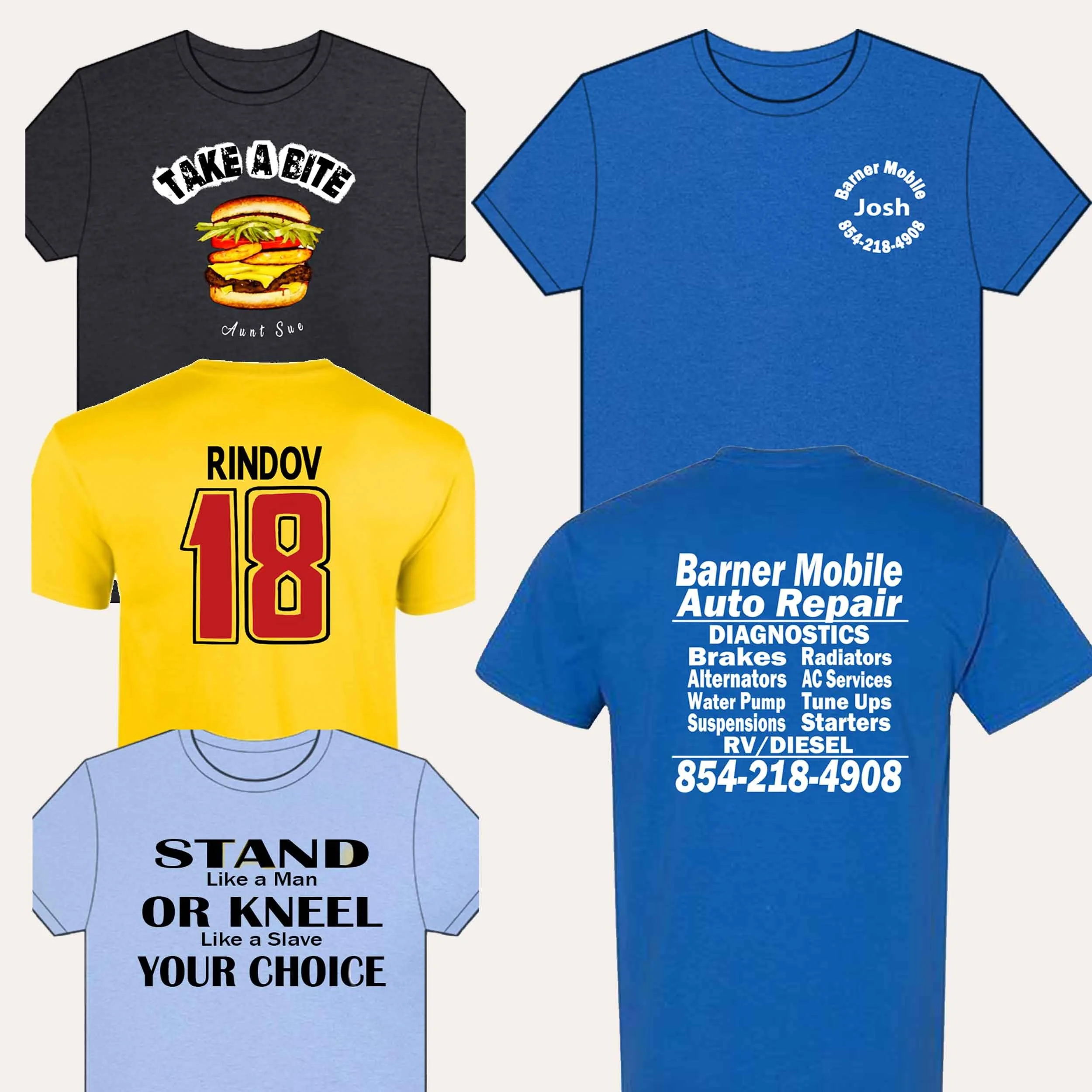 Custom T-Shirts — Custom T-Shirts, Decals, Stickers, Signs and Banners