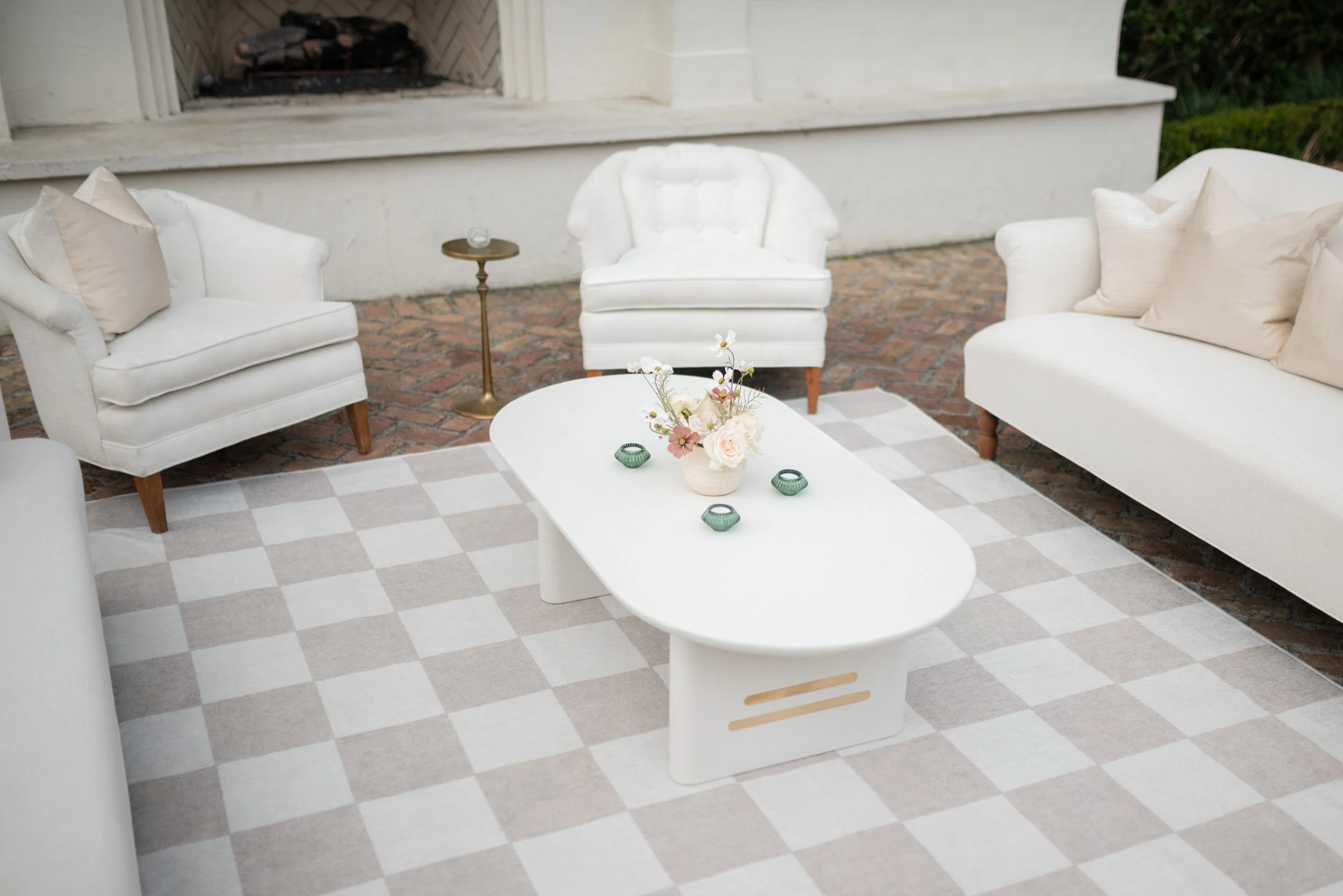 Wicker Rattan Side Tables — Distressed Rentals