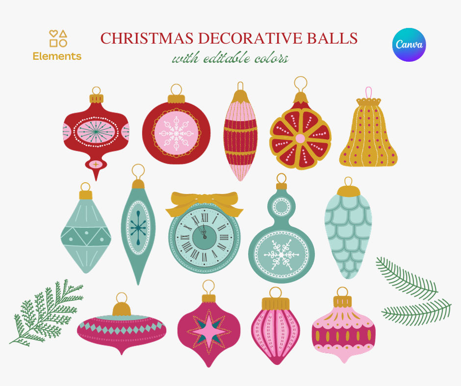 25+ Free Christmas Canva Elements to use this Winter Holiday Season in ...