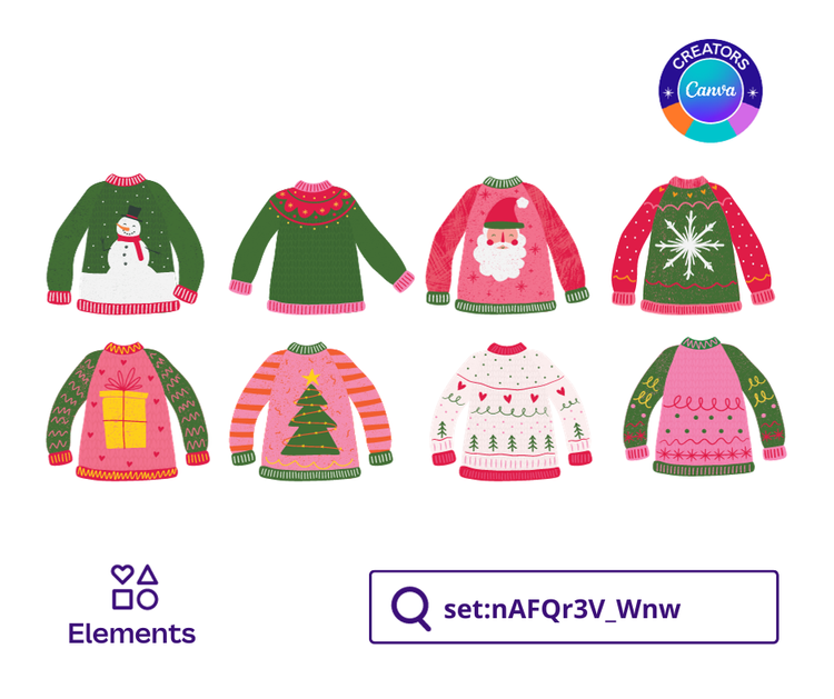 25+ Free Christmas Canva Elements to use this Winter Holiday Season in ...