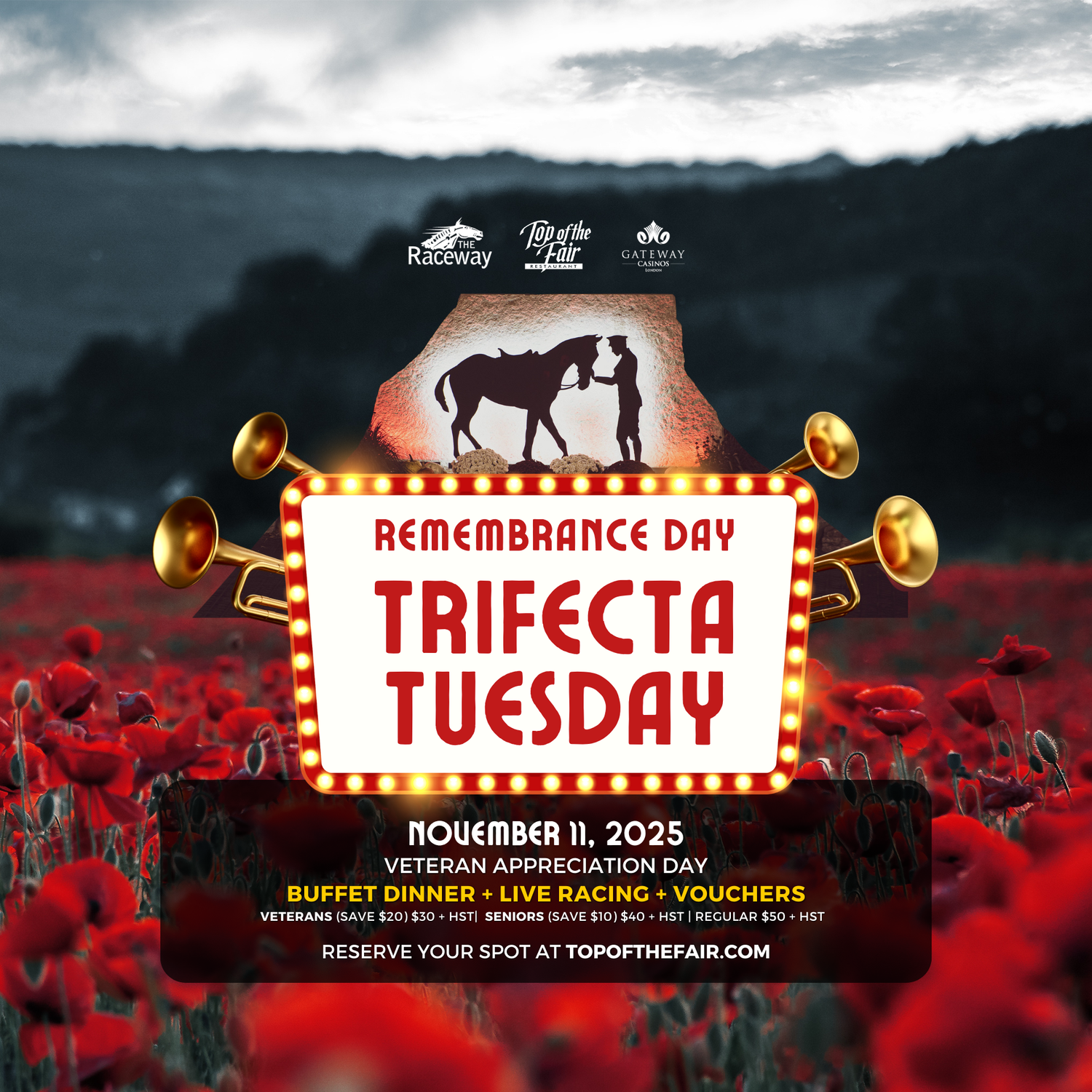 Remembrance Day Trifecta Tuesday — Top Of The Fair Restaurant