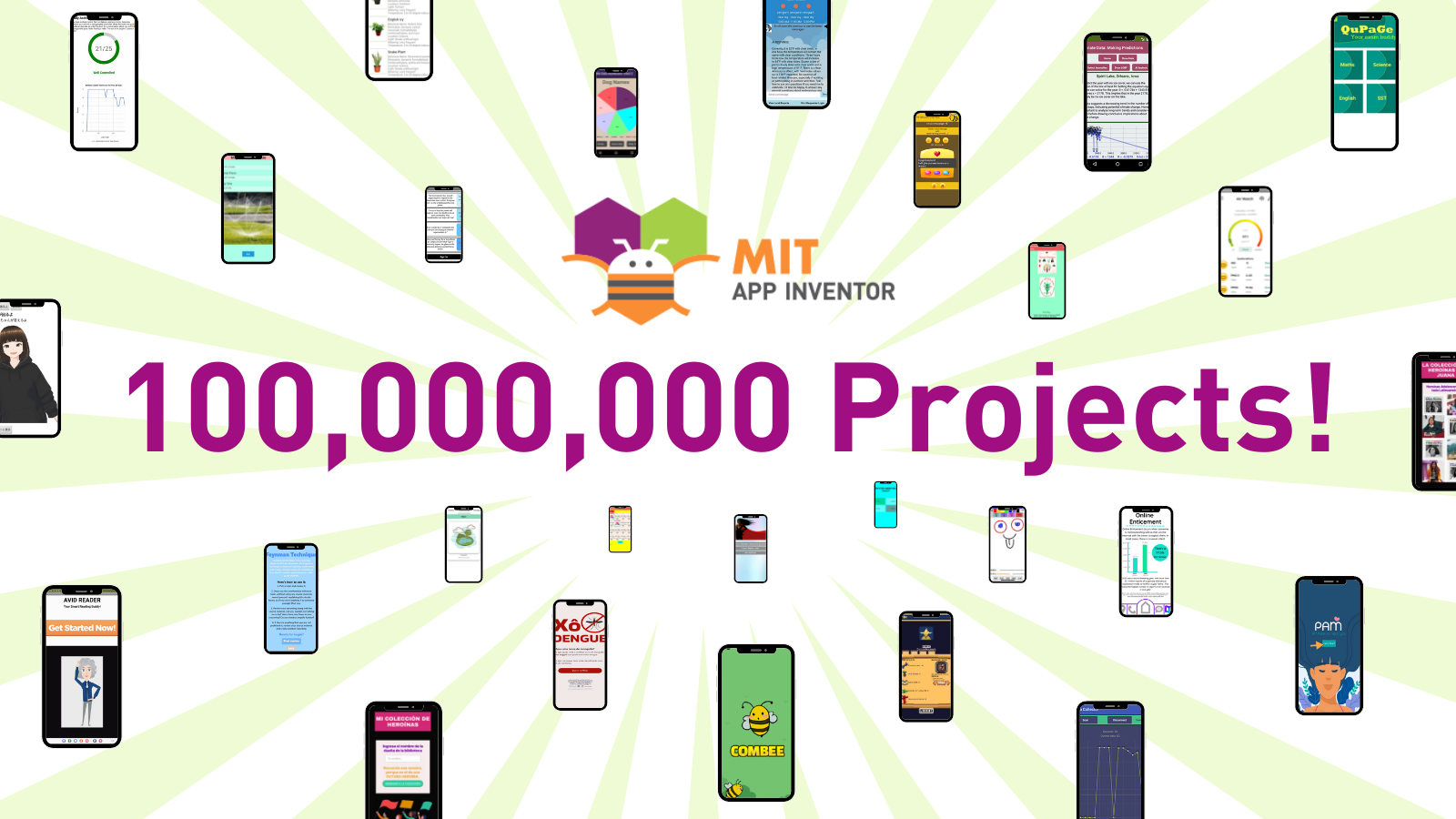 Celebrating 100 Million Projects — App Inventor Foundation