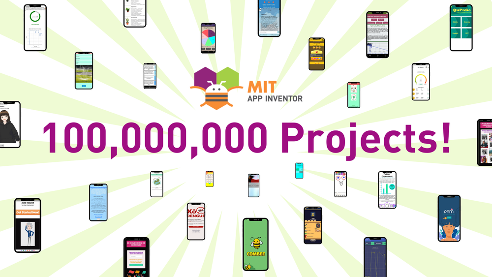 Celebrating 100 Million Projects — App Inventor Foundation