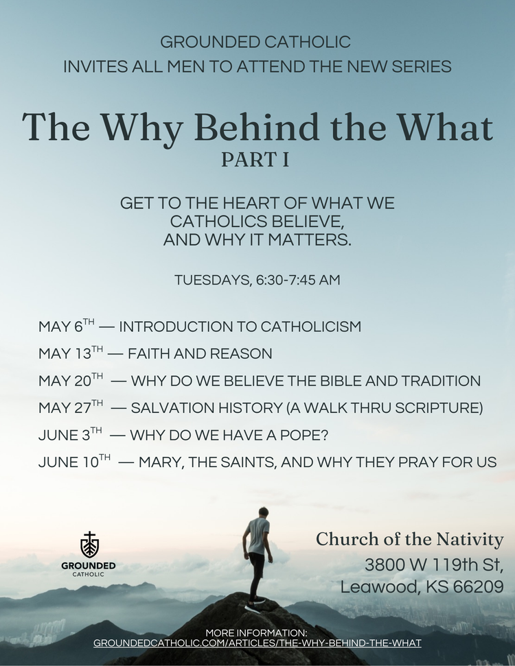 New Talk Series for Men starting May 6: The Why Behind the What ...