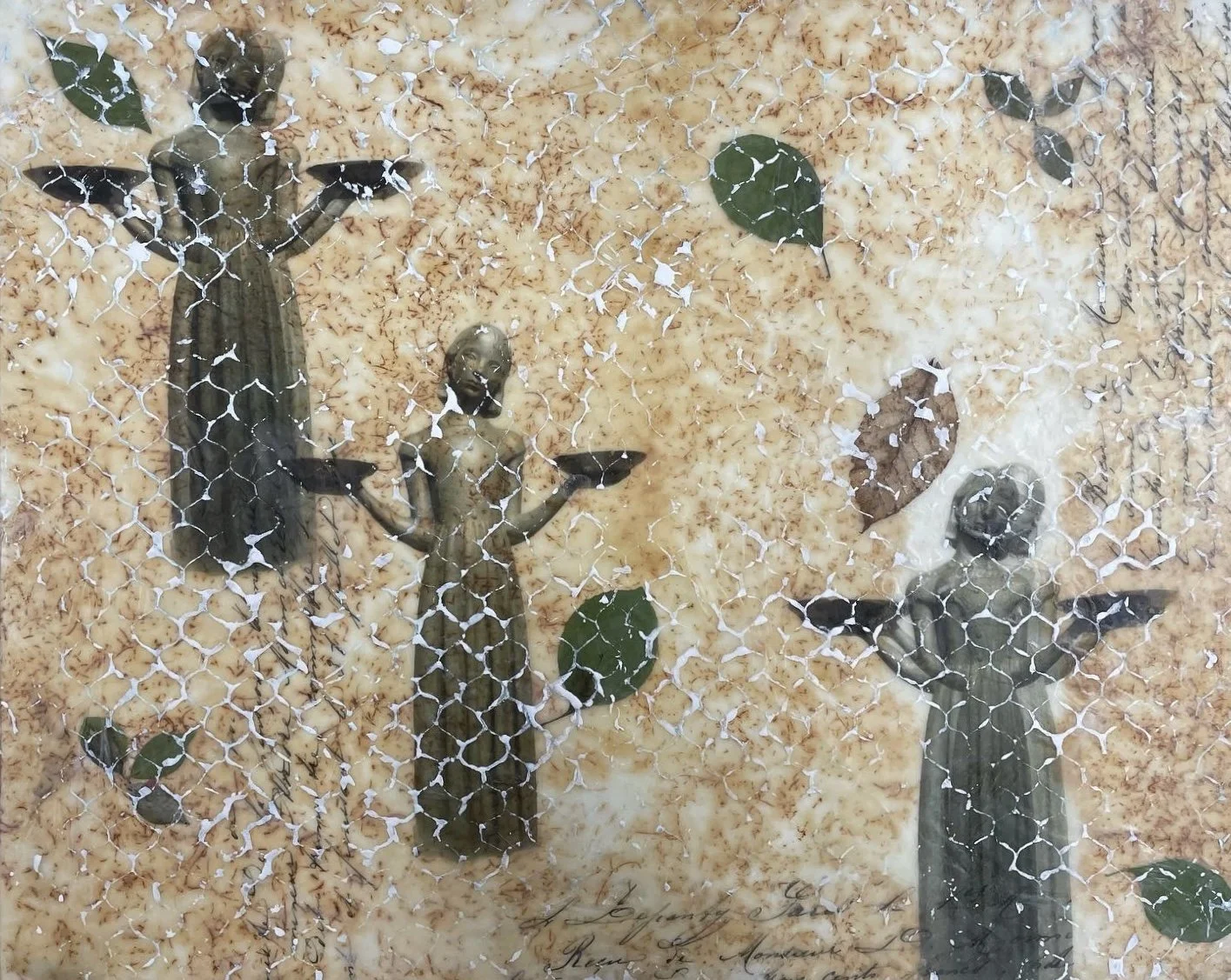 Falling Leaves — Holli Levy Art Encaustic Art for Sale